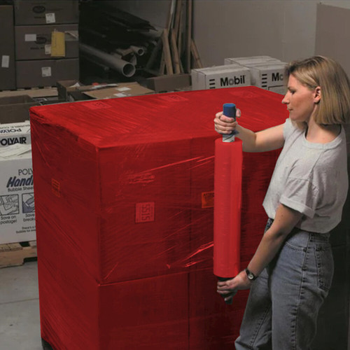 Red Pallet Stretch Wrap Extended Wrapping Film 400mm x 250m, 20mu ...