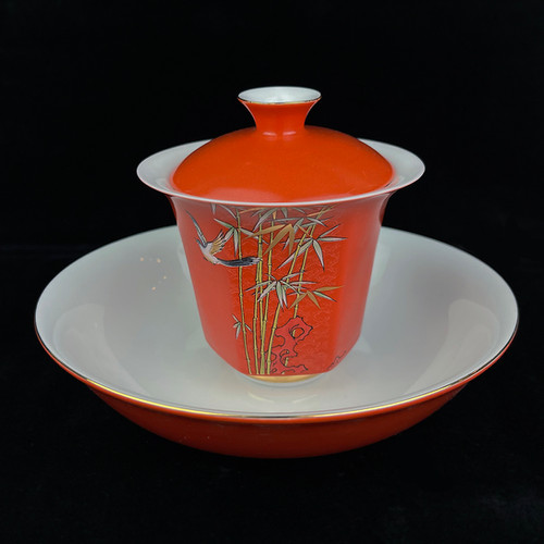 Red Hexagon Gaiwan | valley-brook-tea