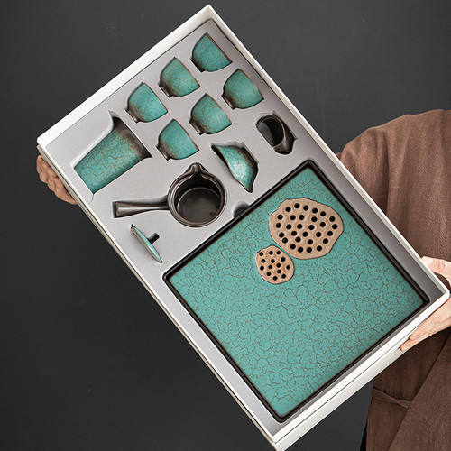 Teal Tea Pot Tea Set (in-store only) | valley-brook-tea
