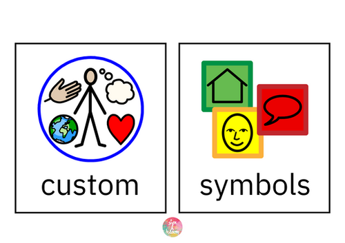 Large Custom Symbol 1x2 10 Pc Set CUSTOM DIGITAL DOWNLOAD | Sign & Bloom