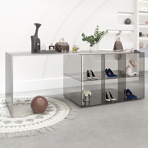 Stainless Steel Display Table With Acrylic Cabinet | Twinkle Display Prop