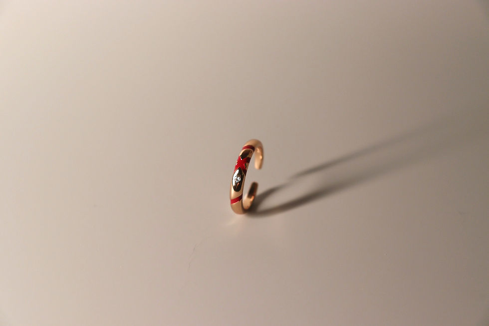 Red Cross Diamond Ring | Falune