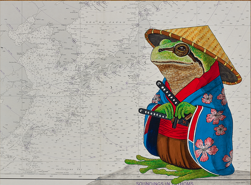 FrogiMoto the Samurai - Japan Nautical Chart 1980's | Jeff Lavinsky