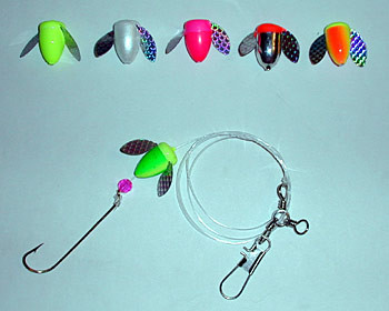 Spin -N-Glo Fluke Rig 2/0 Carlisle Hook | SeaWolfe Tackle