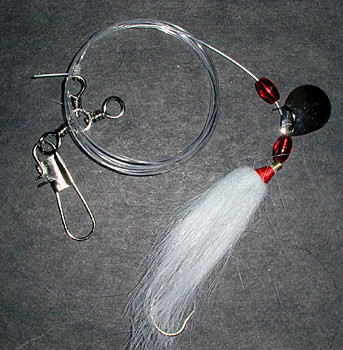 Fluke Rig 2/0 wide gap hook spinner blade and bucktail | SeaWolfe Tackle