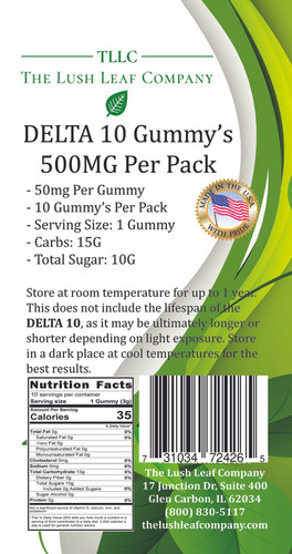 10 Pack Delta 10 Gummy Cubes / 500MG Per Pack (50mg Per Gummy)) | The ...