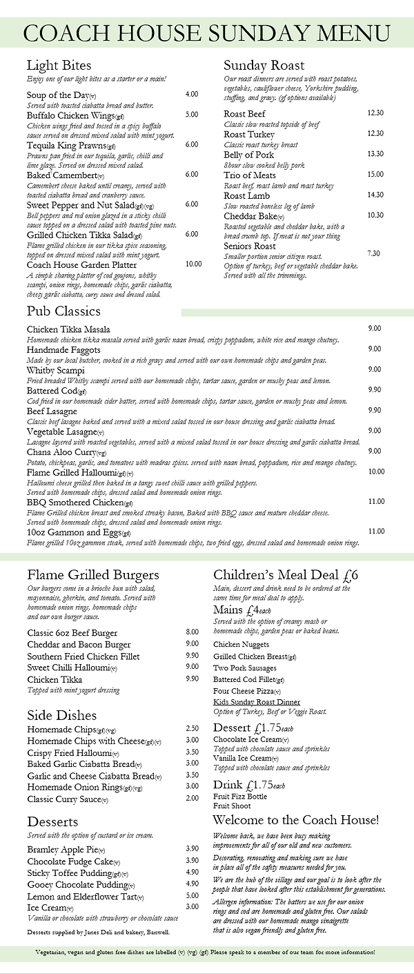 SUNDAY LUNCH | the-coach-house-pub