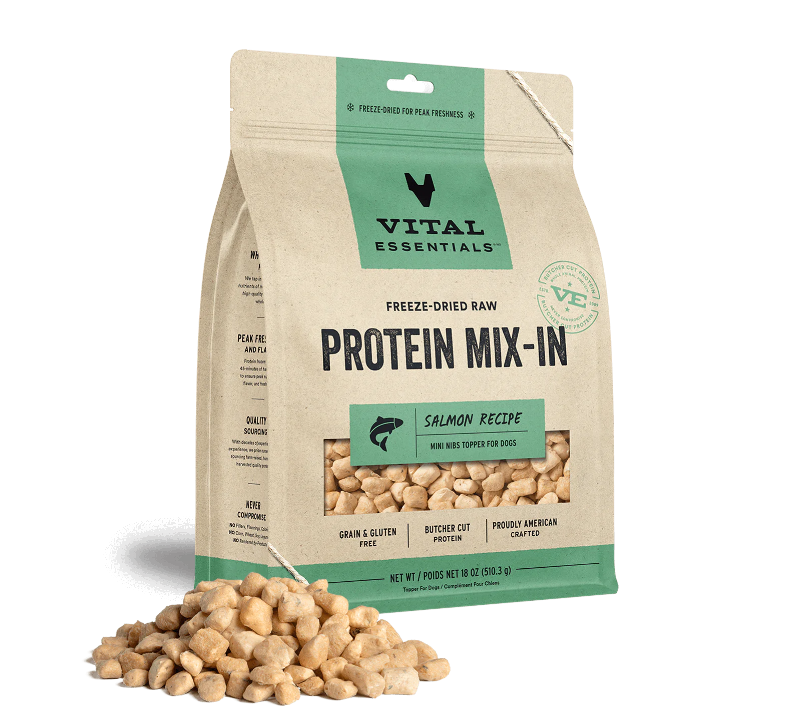 Vital Essentials - Freeze-Dried Salmon Protein Mix-In | Mojo Dog Co