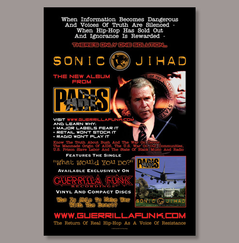 Limited Edition Paris - Sonic Jihad Poster #2 | Guerrilla Funk Store