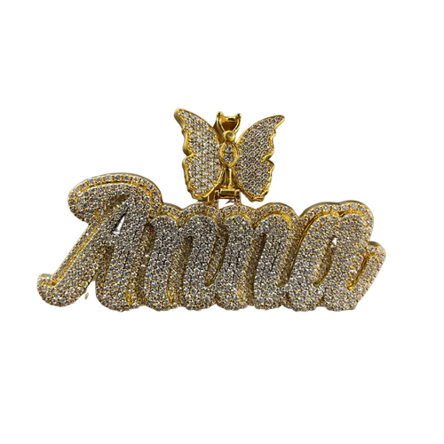 Double Stacked Diamond Name Plate | whitehousesupplyllc