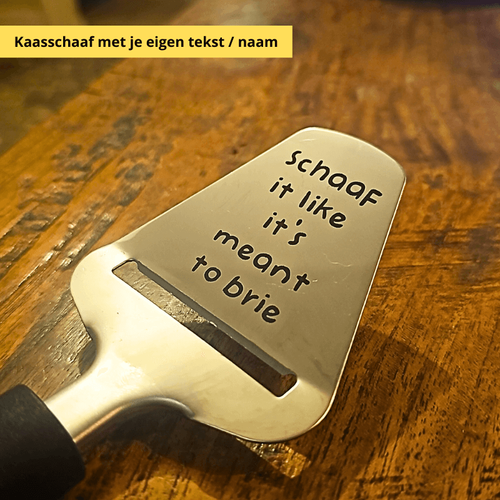 Kaasschaaf van eigen opdruk voorzien (logo, tekst en/of datum)