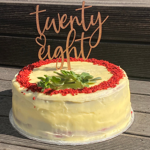 Twenty eight cake topper | Creatif Helderberg