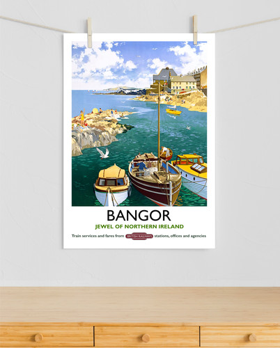 Bangor Vintage Rail Poster Print | Print & Poster Shop