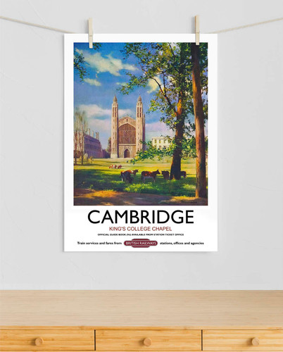 Cambridge Vintage Railway Poster Print | Print & Poster Shop