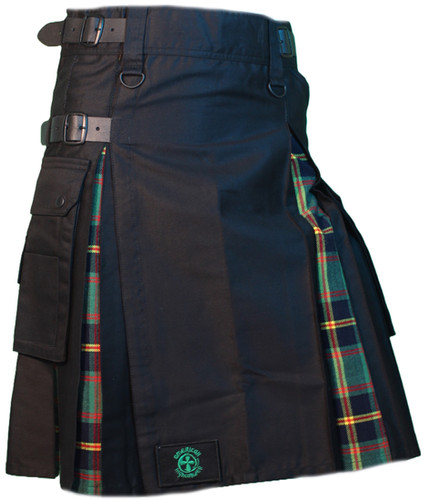 Marine Corp Tartan Black Hybrid Utility Kilt