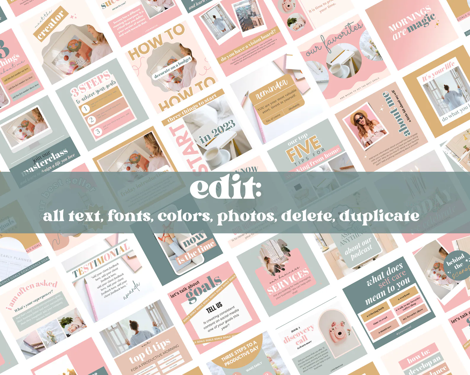 800 Colorful Instagram Templates For Business | Simply Affluent