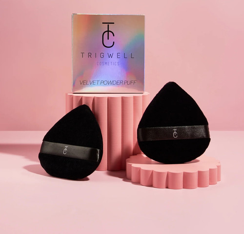 Trigwell Cosmetics Velvet Powder Puff Duo - Full Size | Naashwa ...