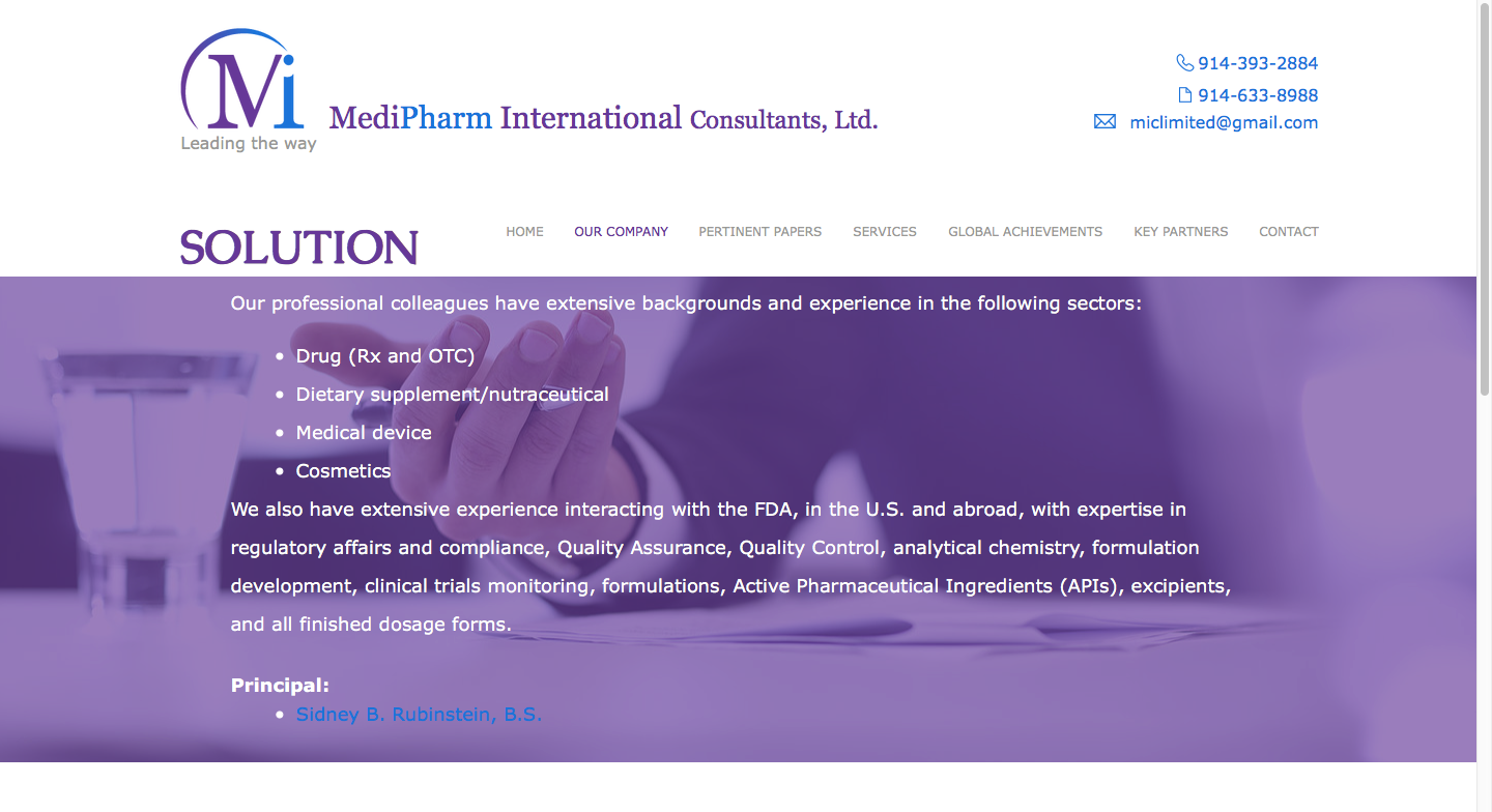 OUR COMPANY | United States | MediPharm International, Ltd.