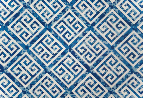 Greek Pattern Blue | Υφάσματα Μαντάδης