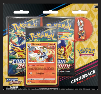 Pokemon Crown Zenith: Pin Collection Cinderace | BuckenhamCards.com