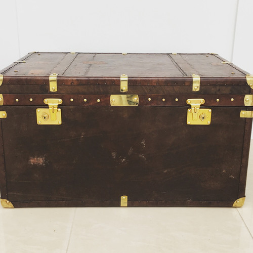 Handmade Vintage Leather Trunk | Party Squared
