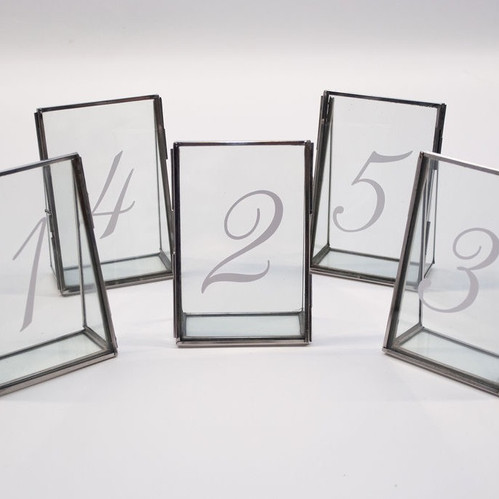 Chrome Floating Table Numbers