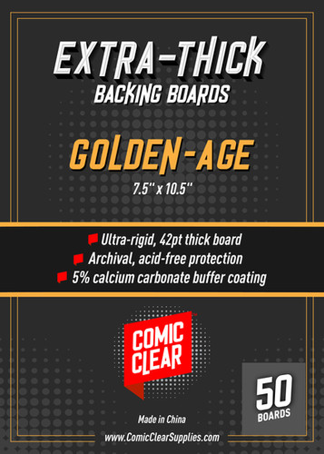 Extra Thick Paper Backing Boards - Golden-Age | Comic Clear