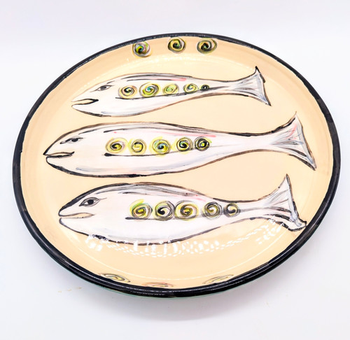 Hypnotic Fish Large Plate | Fe_Licity Ceramics