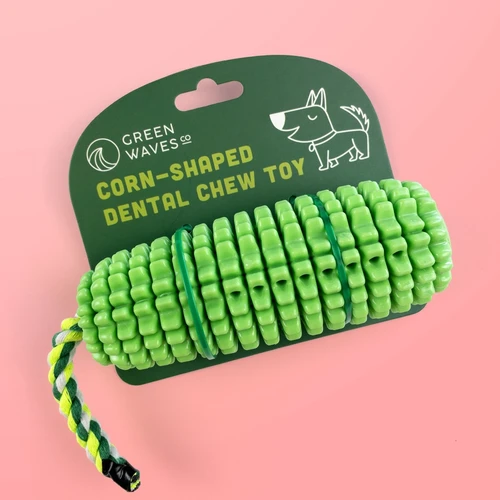 Corn-Shaped Dental Chew Toy | Blue Hazel