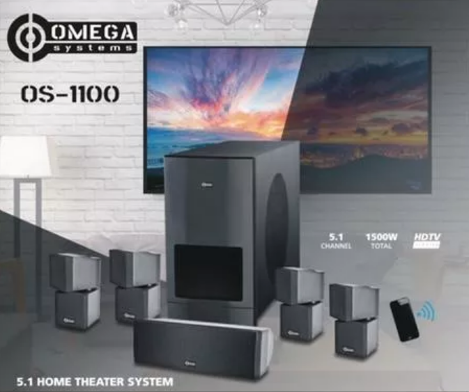 Omega Systems OS-1100, 5.1 Home Theater System, music to our ears.