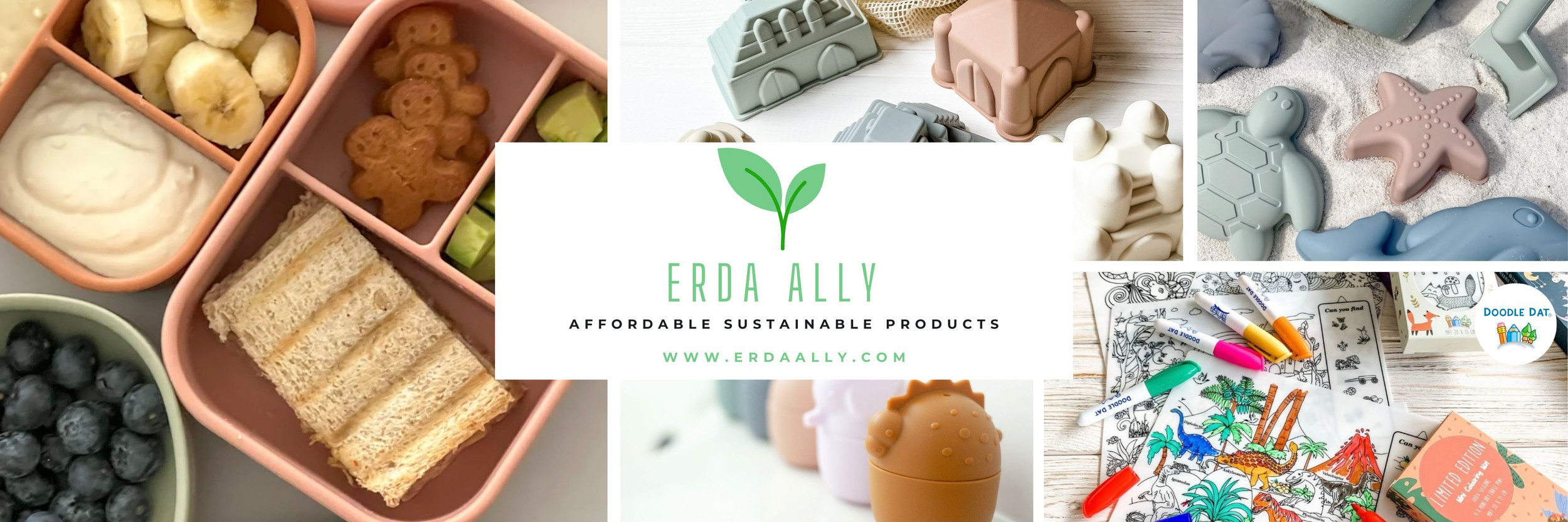 Erda Ally | Doodle Dat - Reusable Silicone Colouring Mats | Beeswax Wraps | Silicone Bento Boxes