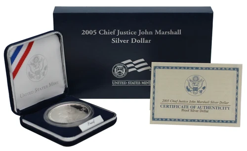 2005 Chief Justice John Marshall Proof Silver Dollar | Lake Superior Coins