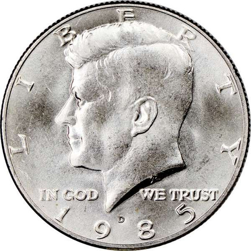 1985-D Kennedy Half Dollar in BU | Lake Superior Coins