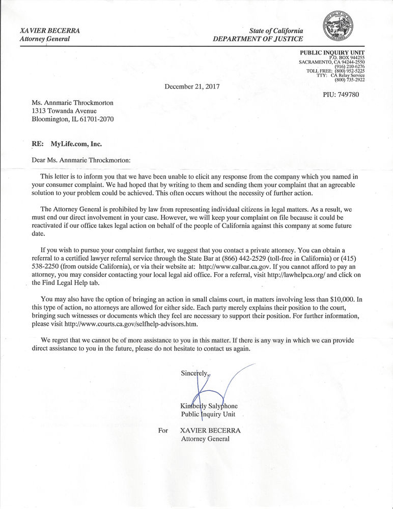 MyLife.com’s crime of extortion, identity theft, and misuse for profit ...