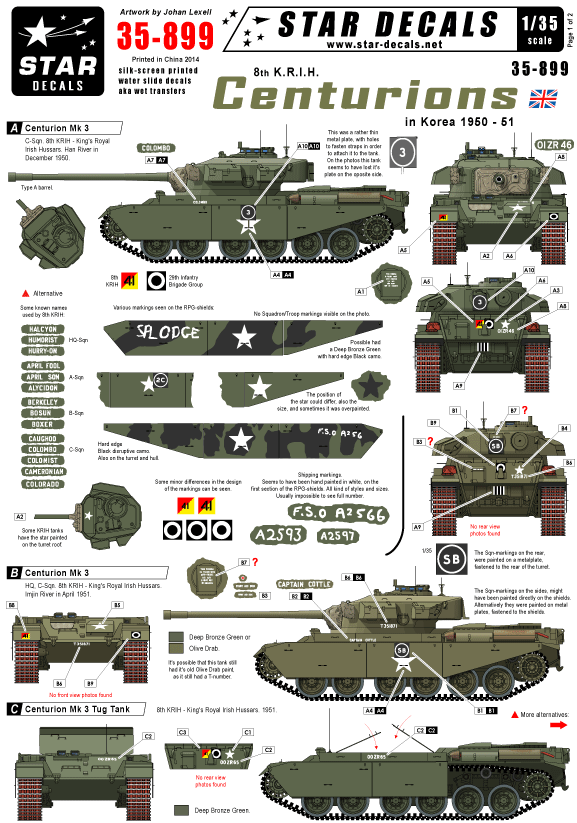 35-899 British Centurion Mk.3s and Tug Korea 1950-51 | scorpion-models
