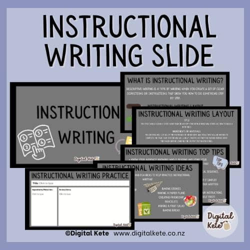 Instructional Writing Slide | Digital Kete