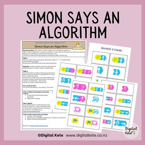 Unplugged Coding Simon Says An Algorithm Digital Kete