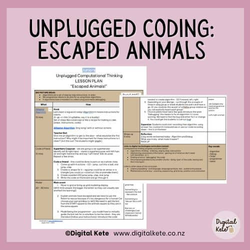 Unplugged Coding: Escaped Animals! | Digital Kete