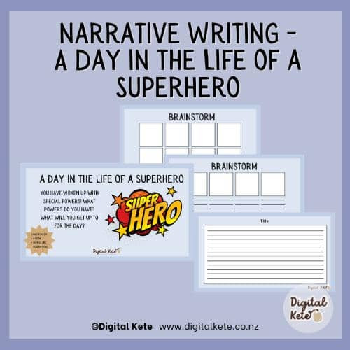 Narrative Writing - A Day in the Life of a Superhero | Digital Kete