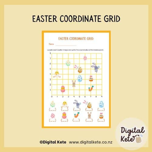 Easter Coordinate Grid Math's Worksheet | Digital Kete