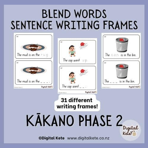 Sentence Writing Frames - Kākano 2 | Digital Kete