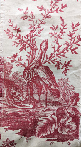 A 19th Century Toile Du Jouy Depicting The Crane & Wolf | Eurodecor-Avignon