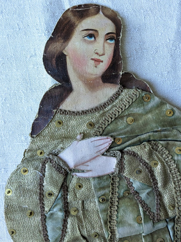 A 19th Century Ecclesiastical Applique Depicting Maria | Eurodecor-Avignon