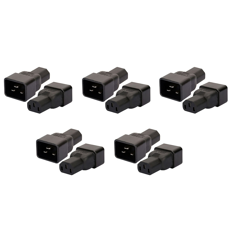 IEC Male C13 to Female C20 10A to 16A Adapter PDU UPS Power [10pack ...