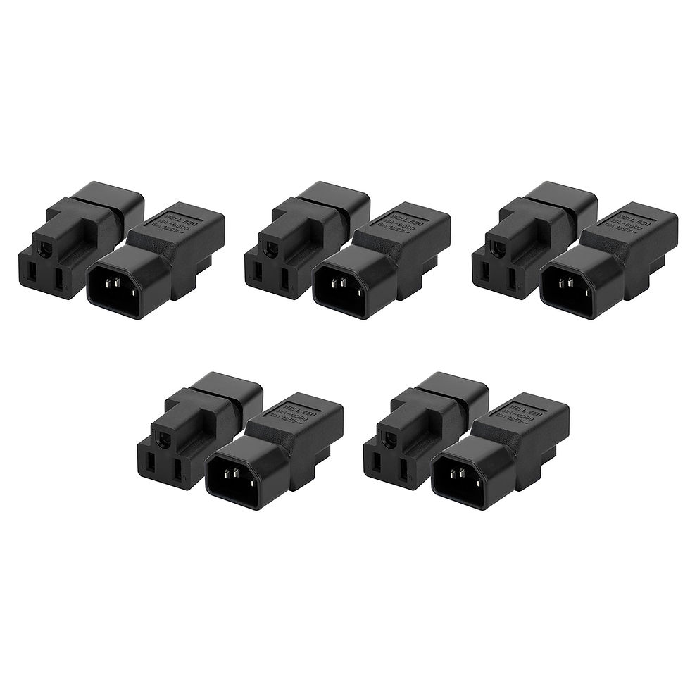 IEC320 C14 Male to Nema 5-15R PDU US UPS Extension Power Plug Adapter ...