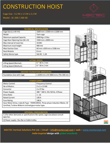 Construction Hoist | MECTEC