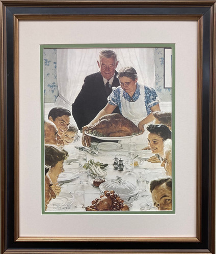 Norman Rockwell "Freedom from Want 1943 " CUSTOM FRAMED Art Print ...