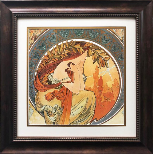 Alphonse Mucha "The Arts: Poetry" 1898 (detail) CUSTOM FRAMED ART ...