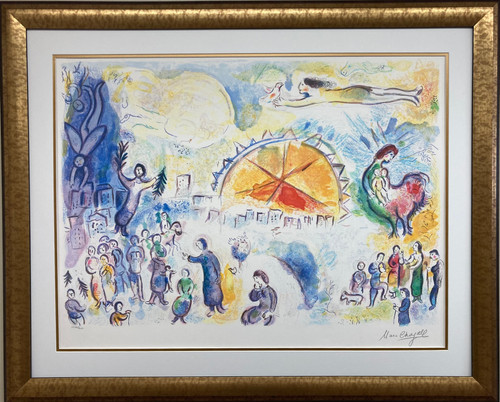 Marc Chagall "Four Seasons" RARE Custom Framed Art Limited Offset ...