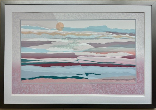 Marten "Strata" Hand Signed & # Framed Landscape Art Mid Century ...